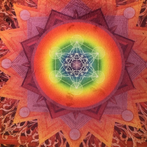 Other | Archangel Metatrons Cube Mandala Singing Bowl Pad Altar Cloth ...